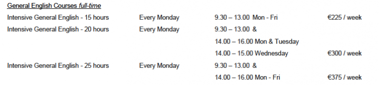 General English Full Time Adult English Course