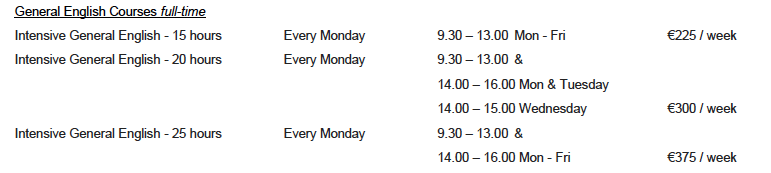 General English Full Time Adult English Course